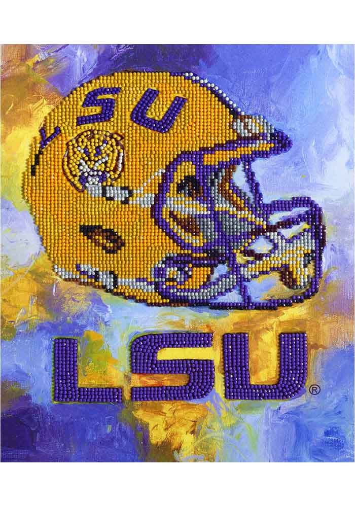 LSU Tigers PURPLE Diamond Painting Craft Kit Puzzle - 7890620