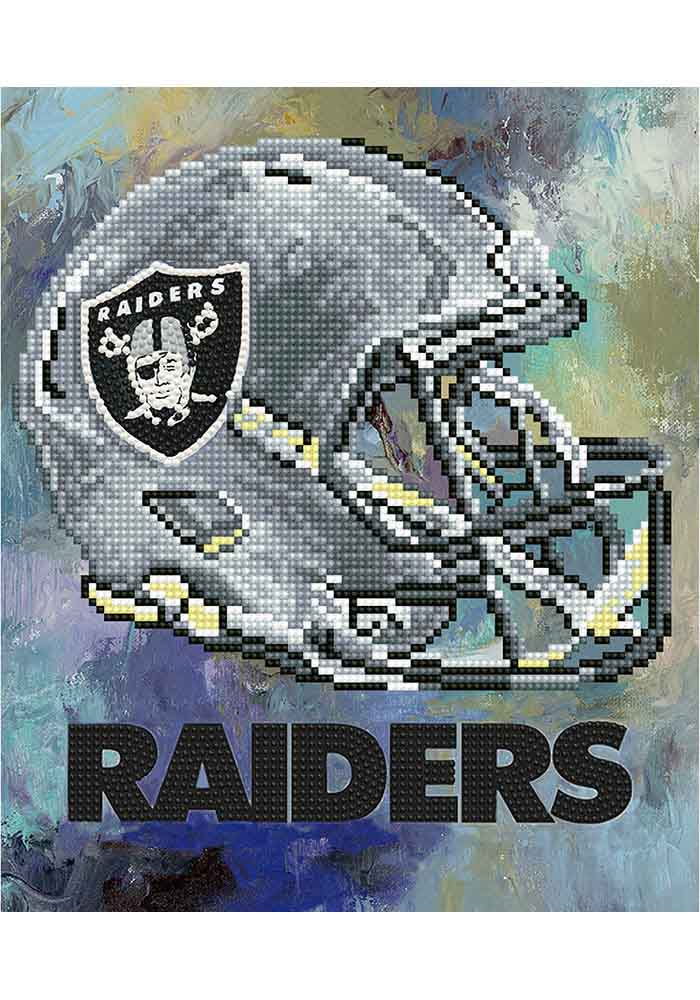 Las Vegas Raiders GREY Diamond Painting Craft Kit Puzzle - 7890650
