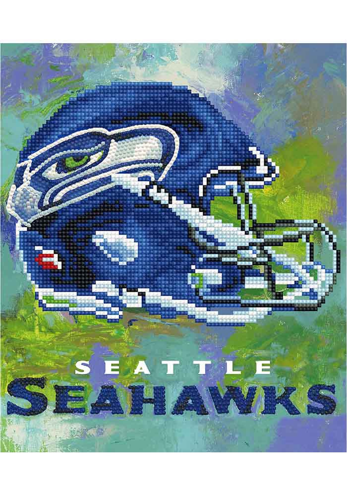 Seattle Seahawks NAVY Diamond Painting Craft Kit Puzzle - 7890659