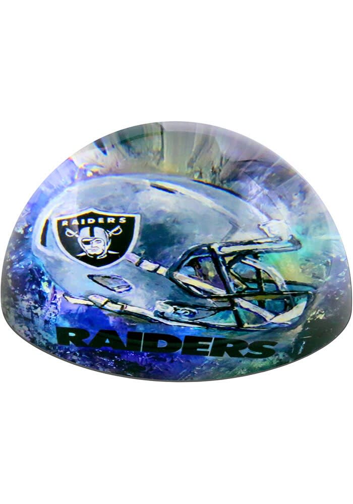 Las Vegas Raiders GREY Glass Dome Paperweight Paper Weight - 7890719