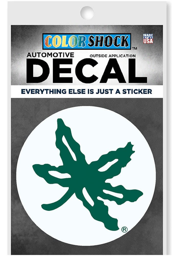 Ohio State Buckeyes White Buckeye Leaf Auto Decal - 7948677