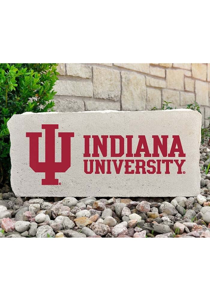 Indiana Hoosiers GRAY IU Logo 17x7 Rock - 7950199