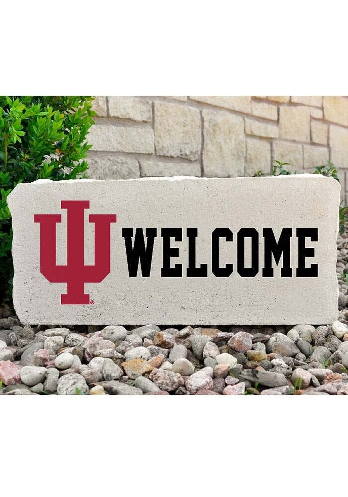 Indiana Hoosiers GRAY Logo Welcome 17x7 Rock - 7950200