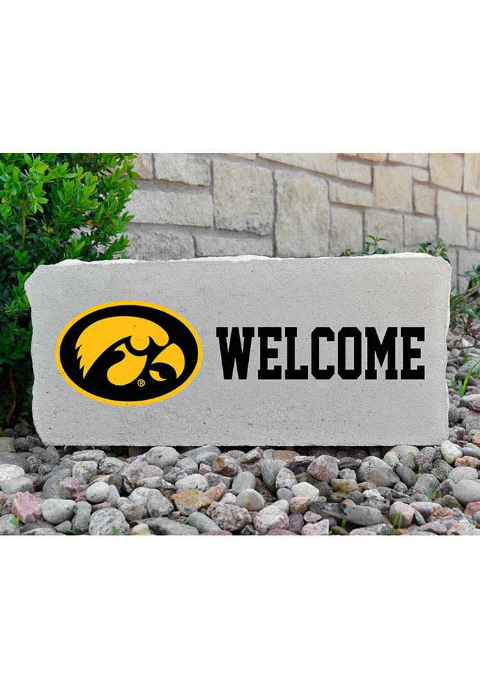 Iowa Hawkeyes GRAY Hawkeye Welcome 17x7 Rock - 7950208