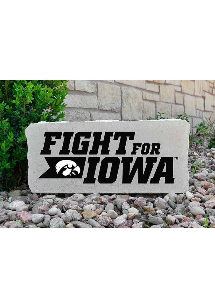 Iowa Hawkeyes GRAY Fight for Iowa 17x7 Rock - 7950211