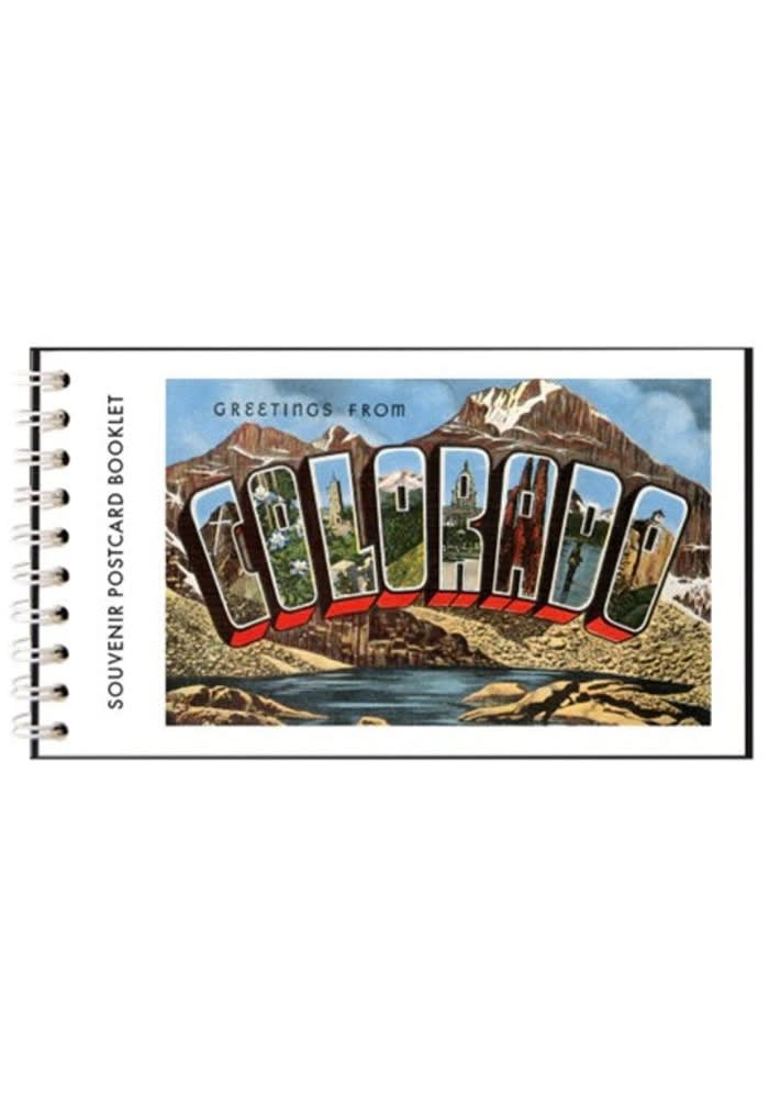 Colorado BROWN Greetings from Colorado Set of 6 Booklet Postcard - 79736367