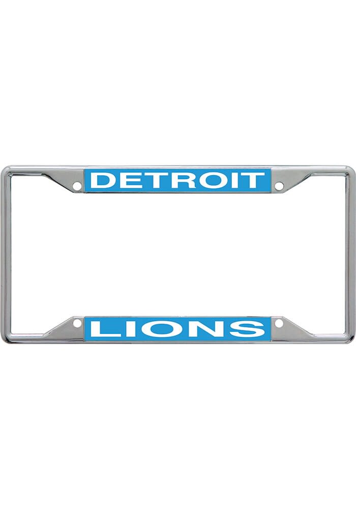 Detroit Lions License Plate Frame - Detroit Lions BLUE Mirror License ...