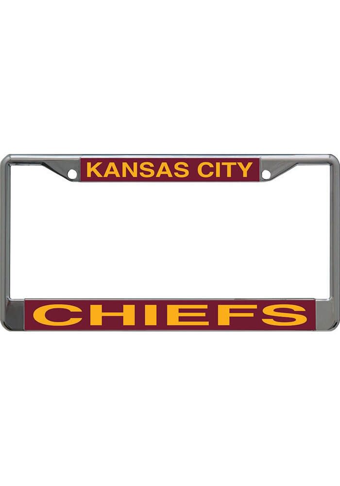 Kansas City Chiefs License Plate Frame - Kansas City Chiefs GOLD Mirror ...
