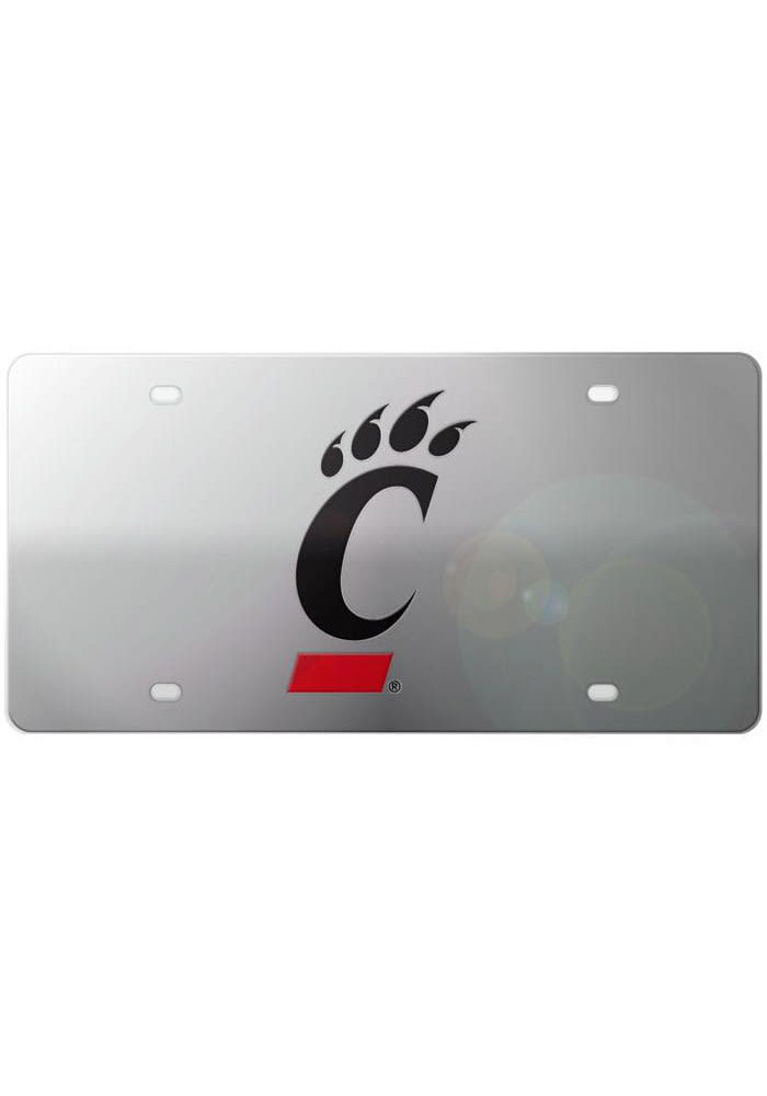 SILVER Cincinnati Bearcats Team Logo Silver License Plate - 8032348