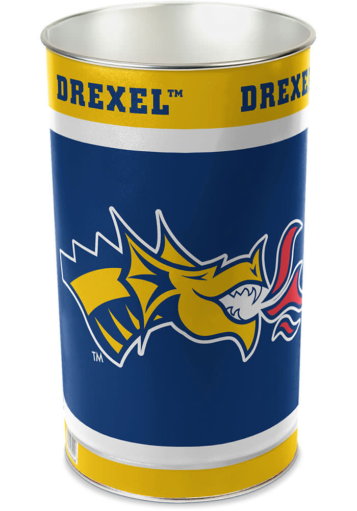 Drexel Dragons Home Decor | Drexel Dragons Waste Basket ROYAL Logo ...