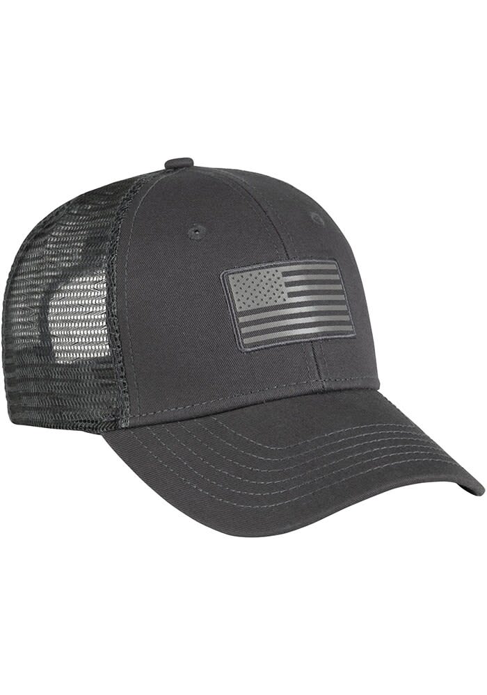 Army Flag Mesh Back Adjustable Hat - CHARCOAL