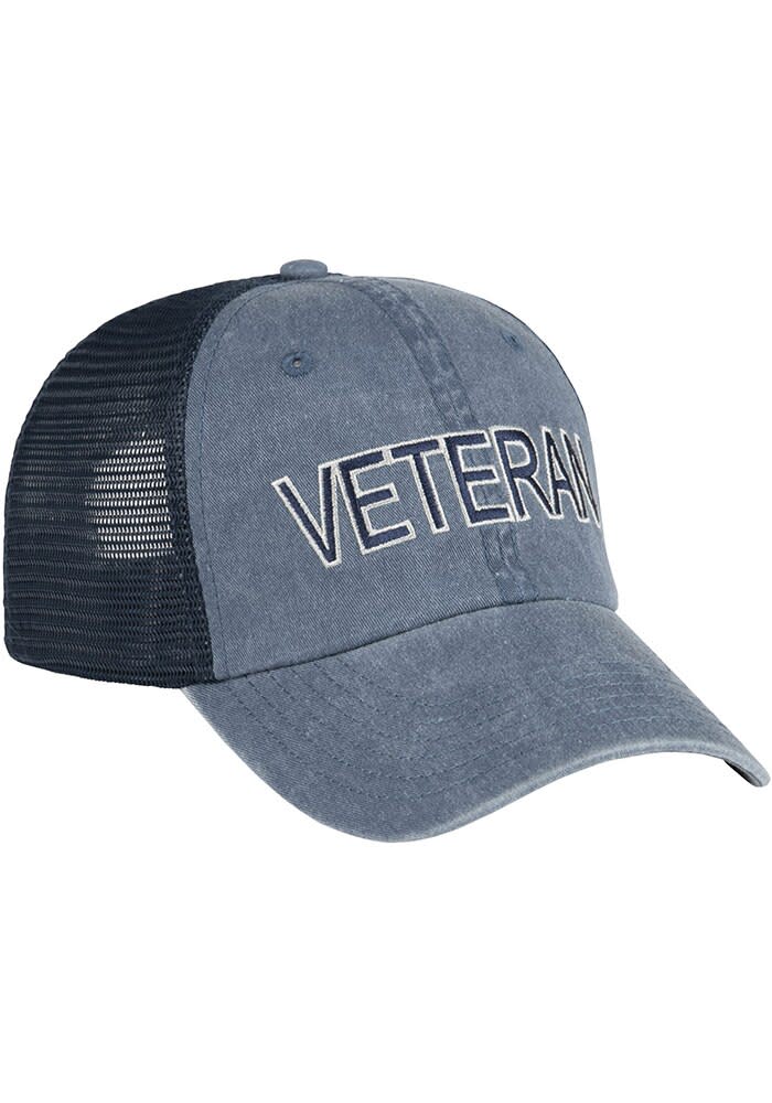 Air Force Veteran Mesh Back Adjustable Hat - BLUE