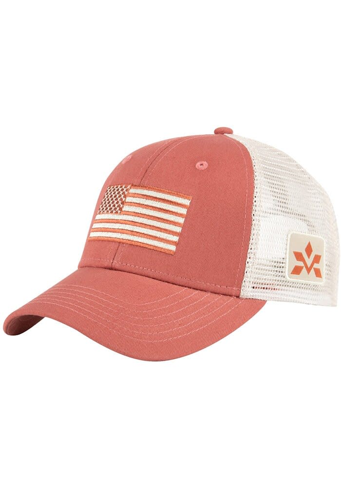 Army Flag Mesh Back Adjustable Hat - CORAL