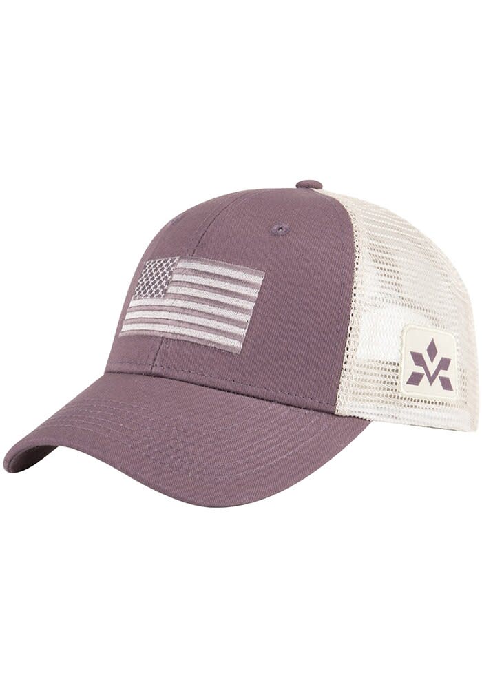 Army Flag Mesh Back Adjustable Hat - PURPLE