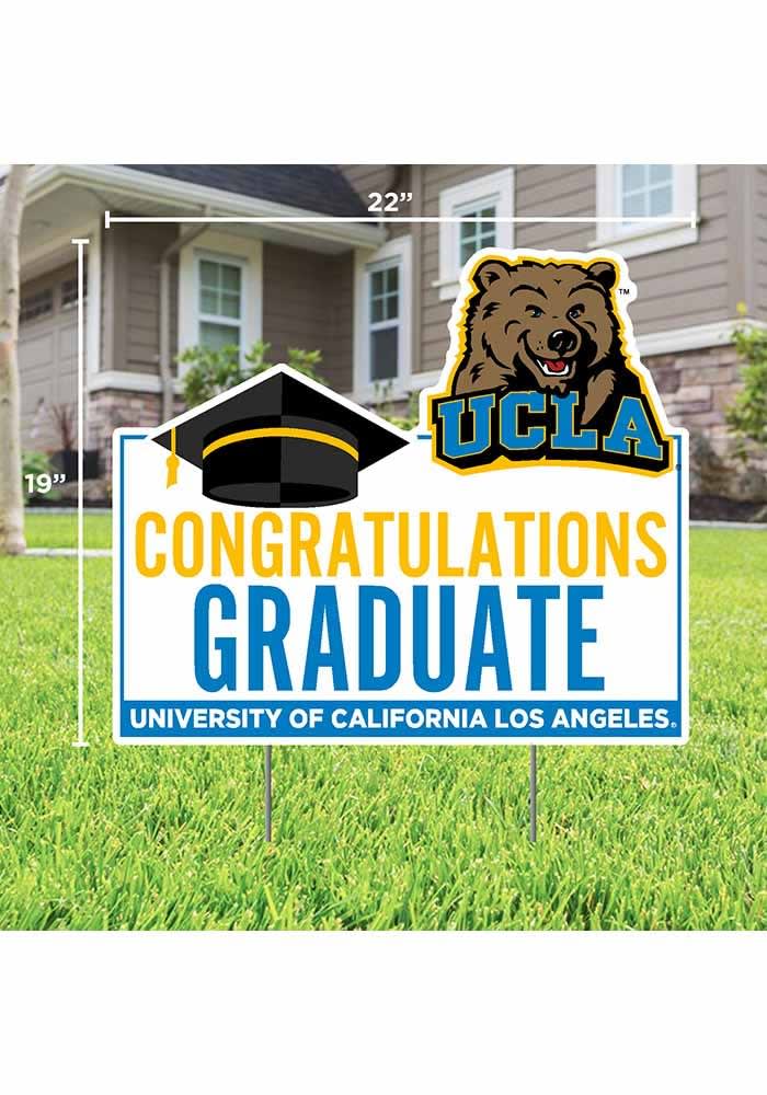 UCLA Bruins White Congratulations Graduate Yard Sign - 807057648