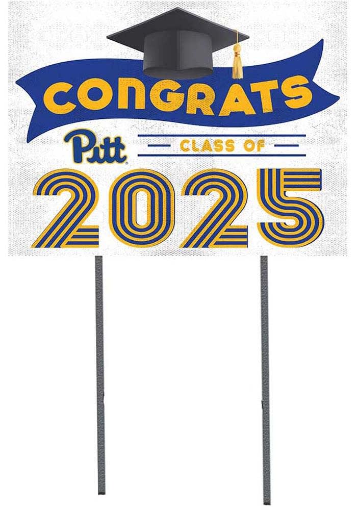 White KH Sports Fan Pitt Panthers 18x24 Yard Sign with Stakes Class of ...