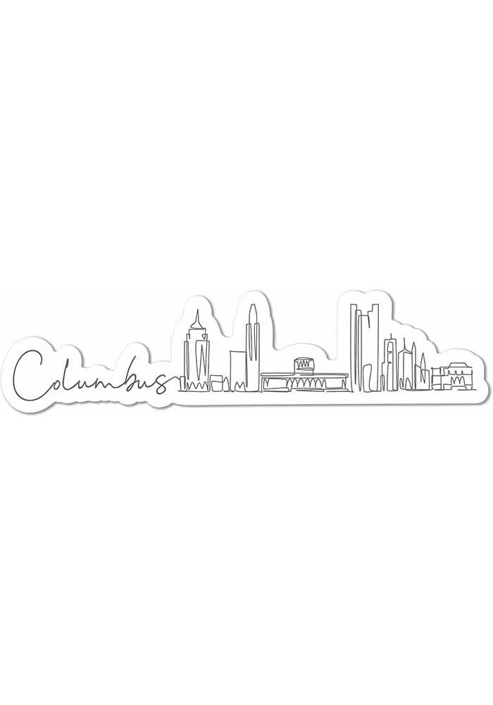Columbus Souvenir | Columbus Stickers 3 Inch Skyline - BLACK
