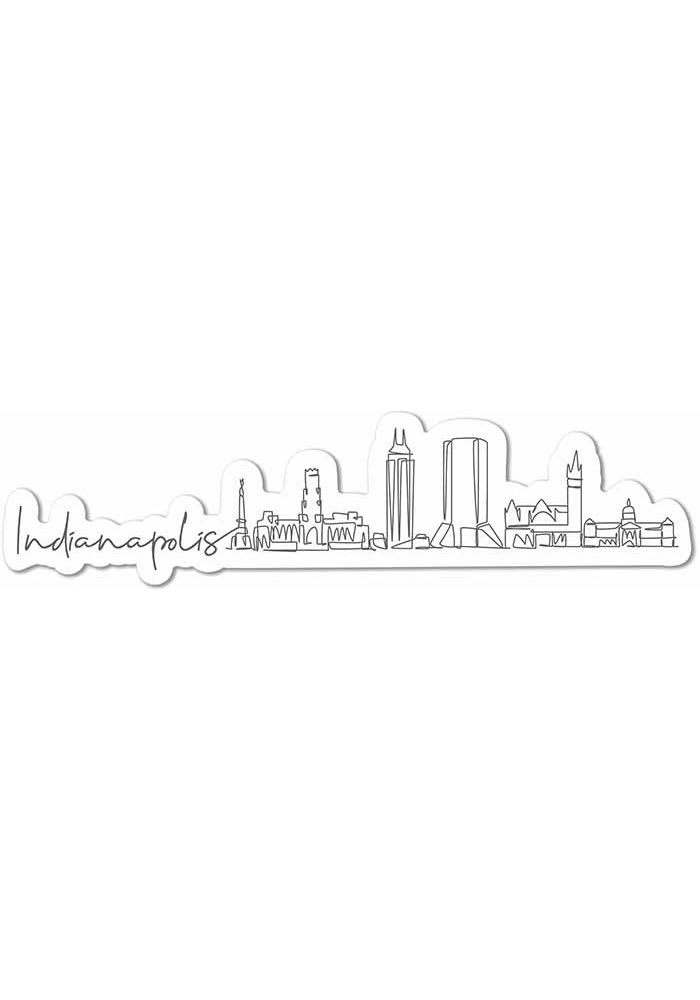 Indianapolis Souvenir | Indianapolis Stickers 3 Inch Skyline - BLACK
