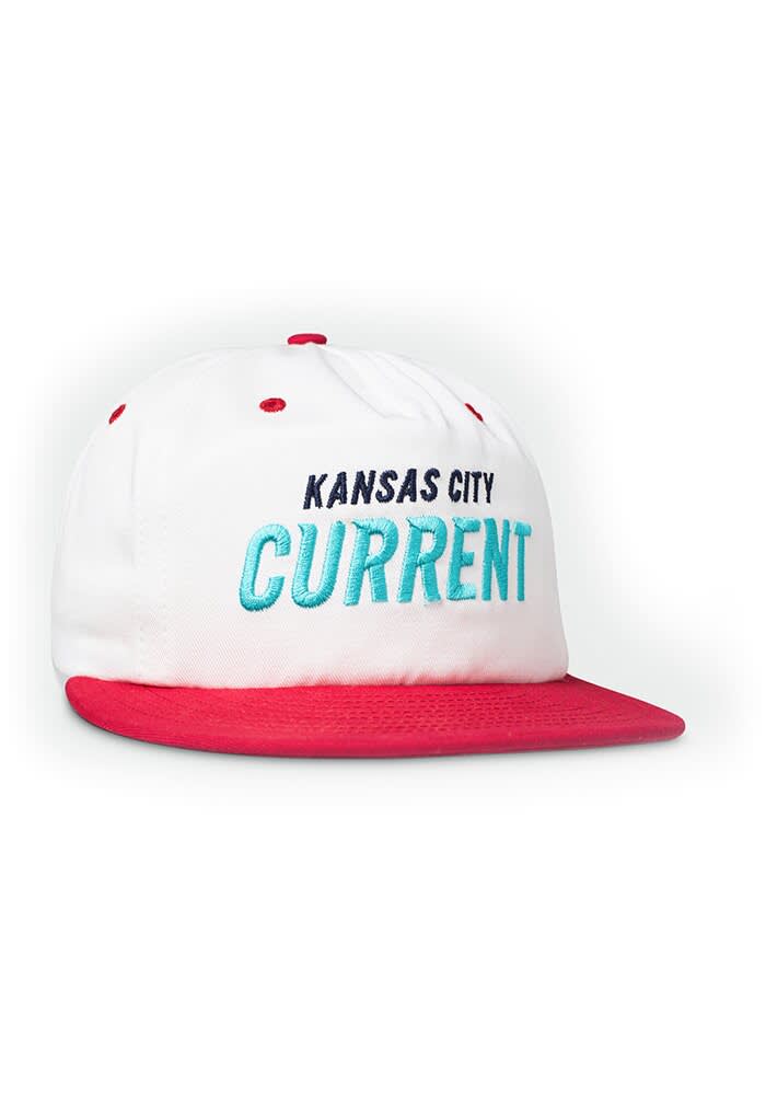 KC Current 2T 90s 5 Panel Flatbill Adjustable Hat - WHITE