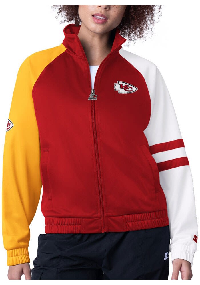 Kansas City Chiefs Starter Womens RED Line Up Track Jacket - 81710440