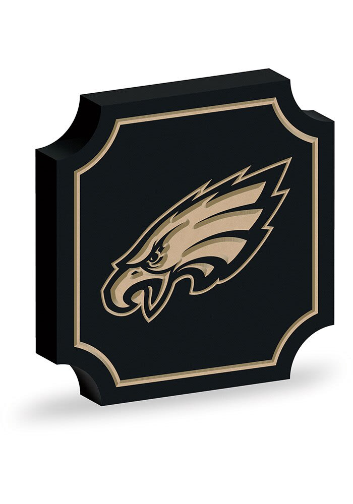 Philadelphia Eagles Imperial BLACK Team Logo Block Desk Accessory - 8180041