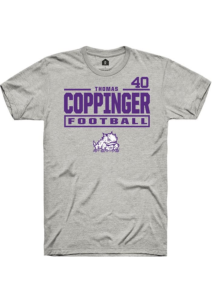 Thomas Coppinger TCU Horned Frogs ASH Football NIL Stacked Box Short ...