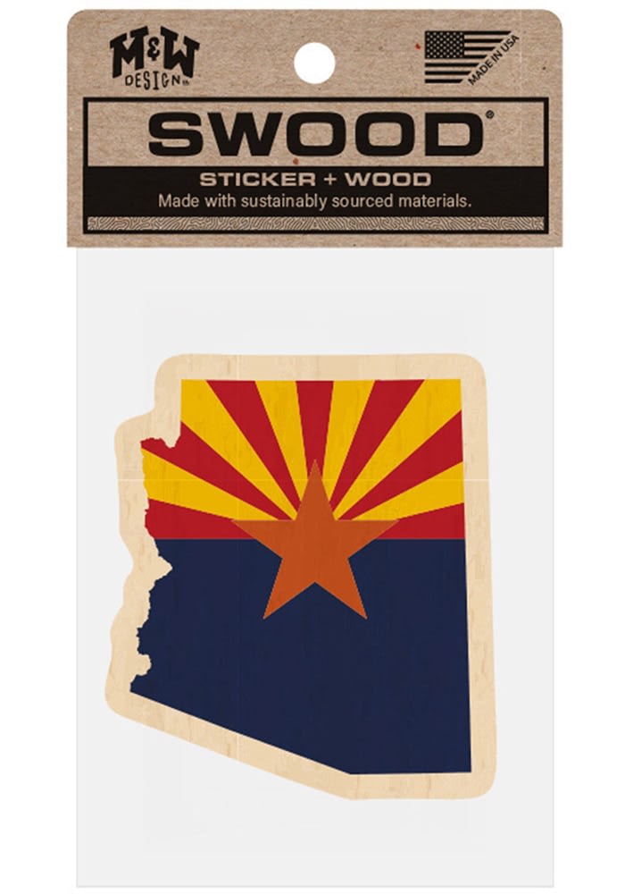 Arizona Souvenir | Arizona Stickers State Shape - BROWN