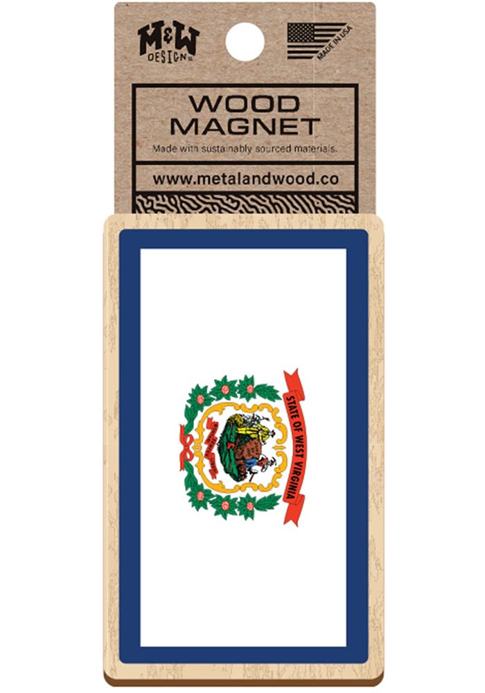 West Virginia State Flag Magnet - BROWN