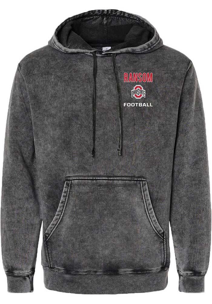 Lathan Ransom Mens BLACK Ohio State Buckeyes NIL Embroidered Long ...