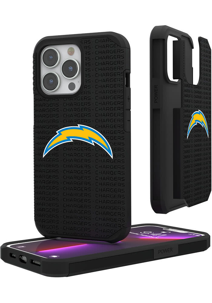 Los Angeles Chargers Text Backdrop iPhone Rugged BLACK Phone Cover ...