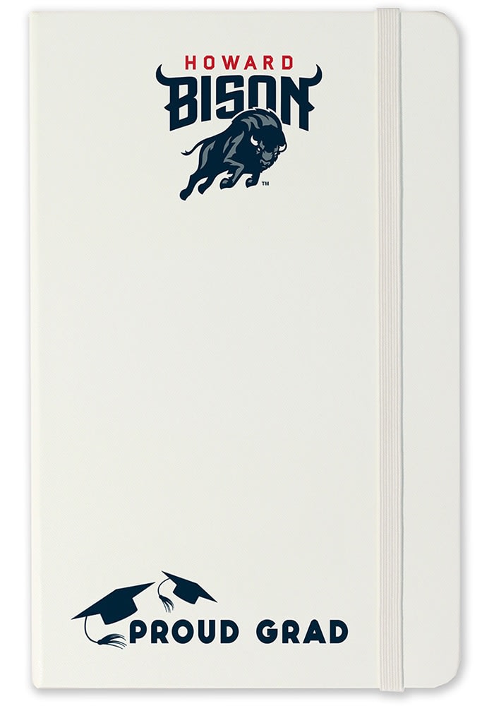 Howard Bison White Proud Grad team logo Notebook and Folder - 8360735