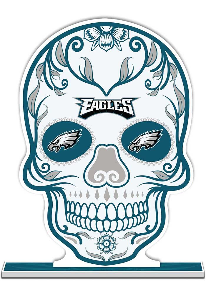 Philadelphia Eagles MIDNIGHTGREEN Skull Standee Figurine - 83740102