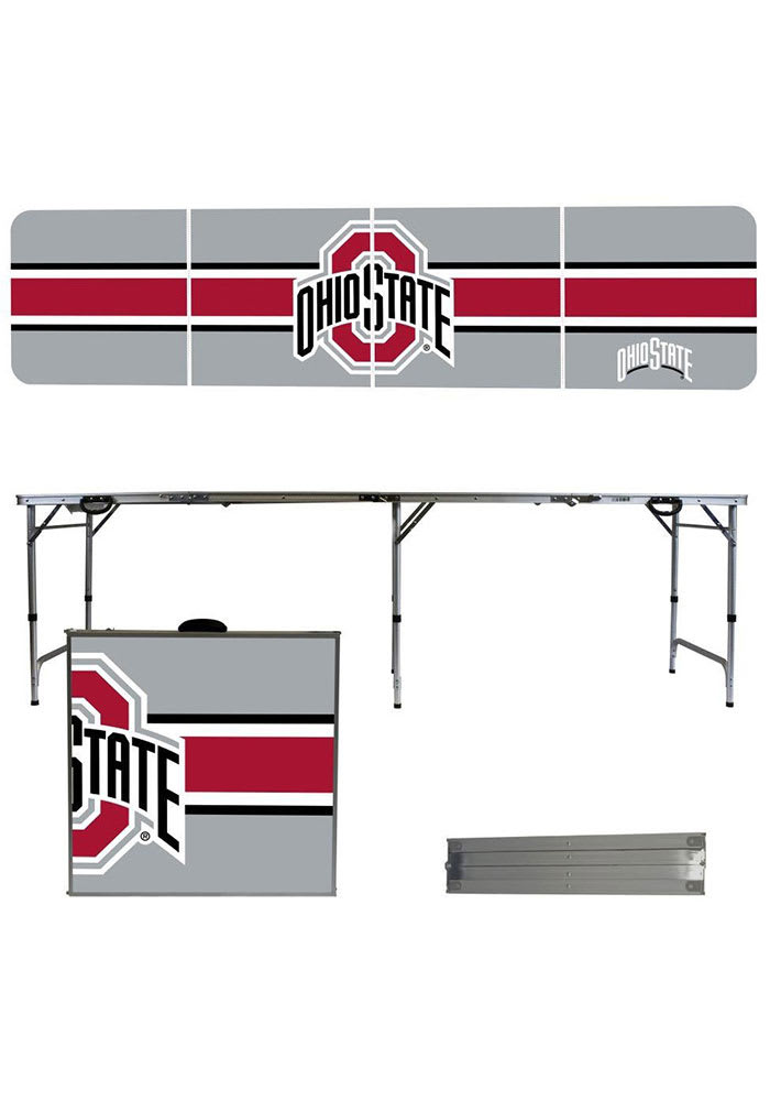 Ohio State Buckeyes GRAY 2x8 Tailgate Table - 8423341