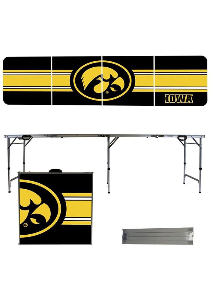 Iowa Hawkeyes Black 2x8 Tailgate Table