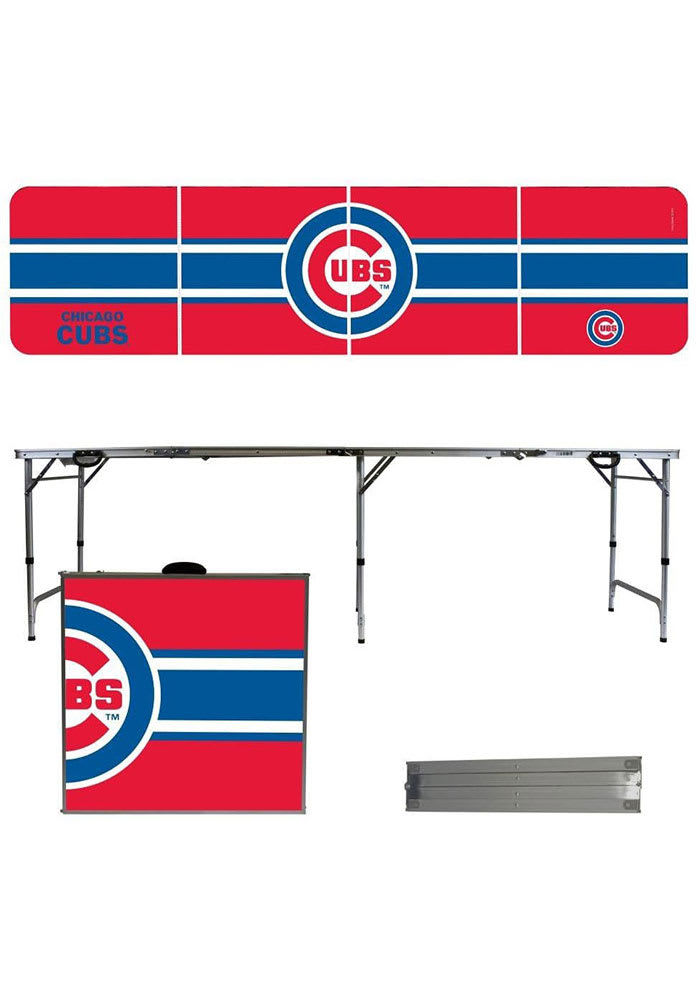 Chicago Cubs 2x8 Tailgate Table - RED