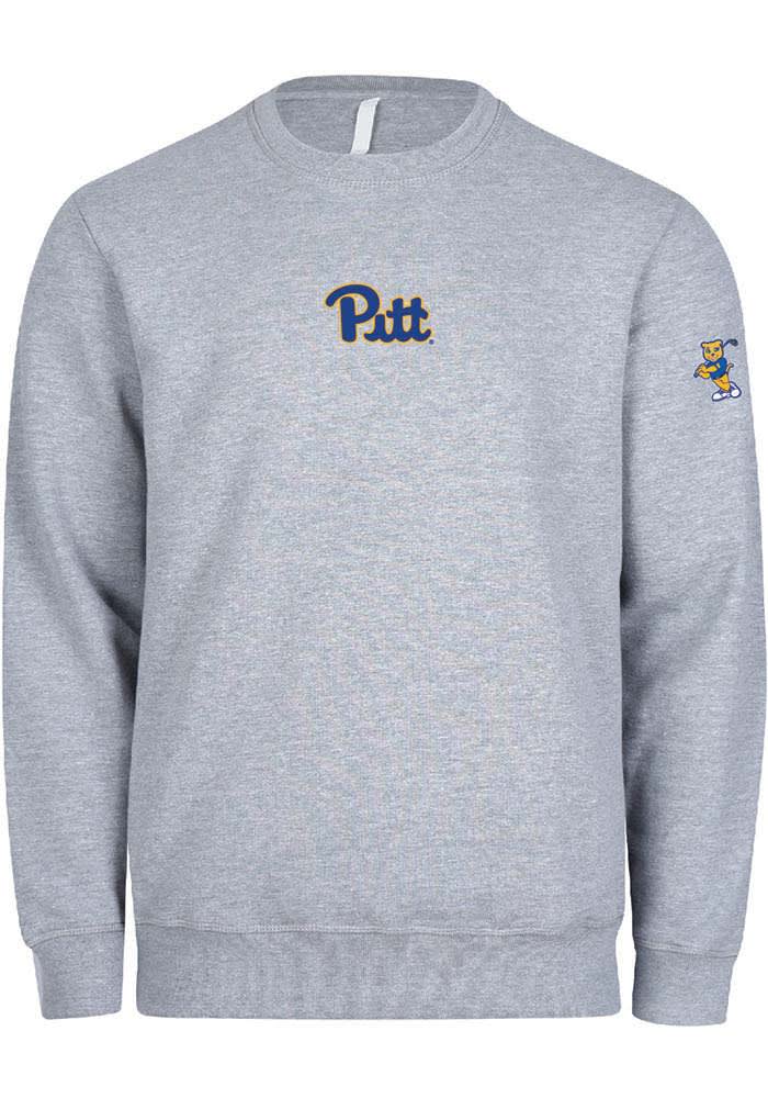 Mens HEATHER GREY Pitt Panthers Golf Roc Victory Lights Chuncky Crew ...