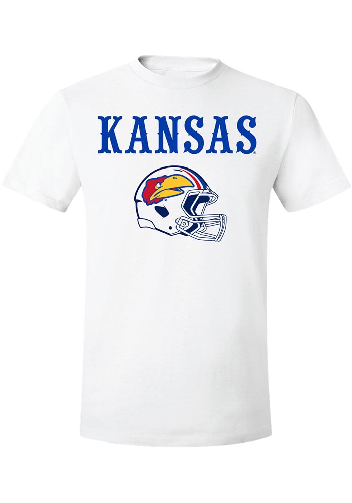Kansas Jayhawks White Football Football Warhawk Short Sleeve T Shirt ...