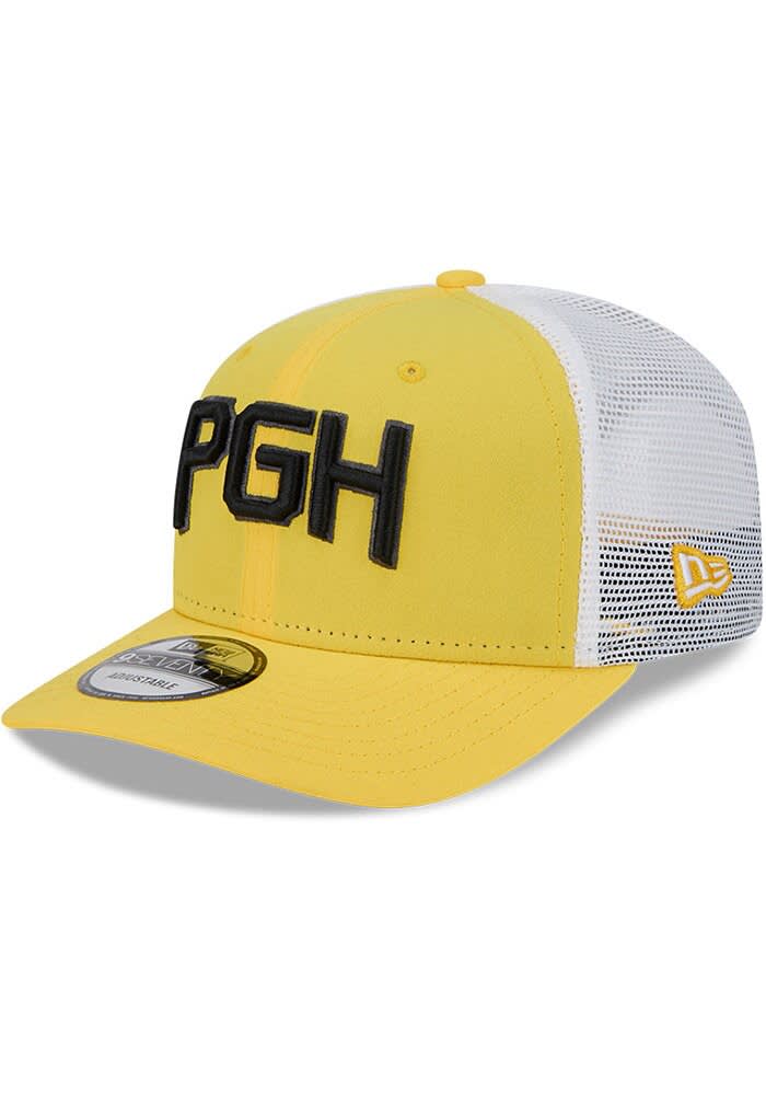 New Era Pittsburgh Pirates YELLOW PGH City Connect 2T Trucker 9SEVENTY ...