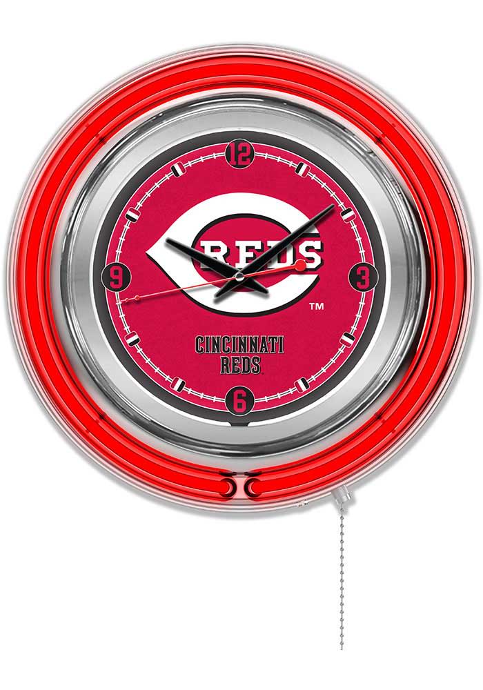 Cincinnati Reds Neon Wall Clock