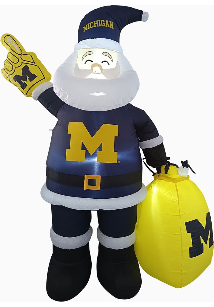 Michigan Wolverines Outdoor Inflatable Santa - 8560522
