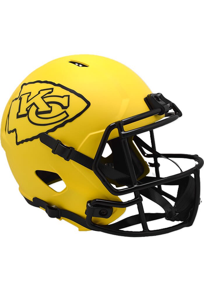 Kansas City Chiefs YELLOW Fashion Replica Full Size Football Helmet ...