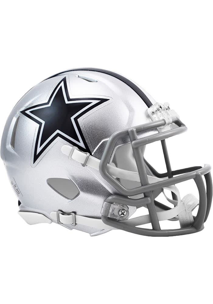 Dallas Cowboys SILVER Silver Speed Mini Helmet - 8561145