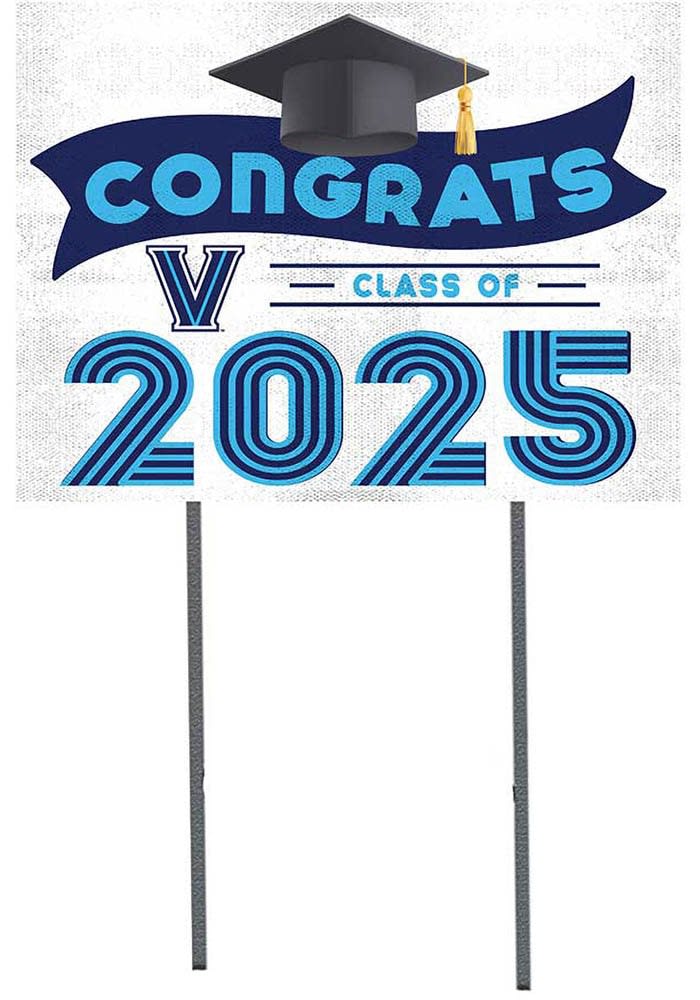 Villanova Wildcats White Class of 2025 graduation graphic Yard Sign ...
