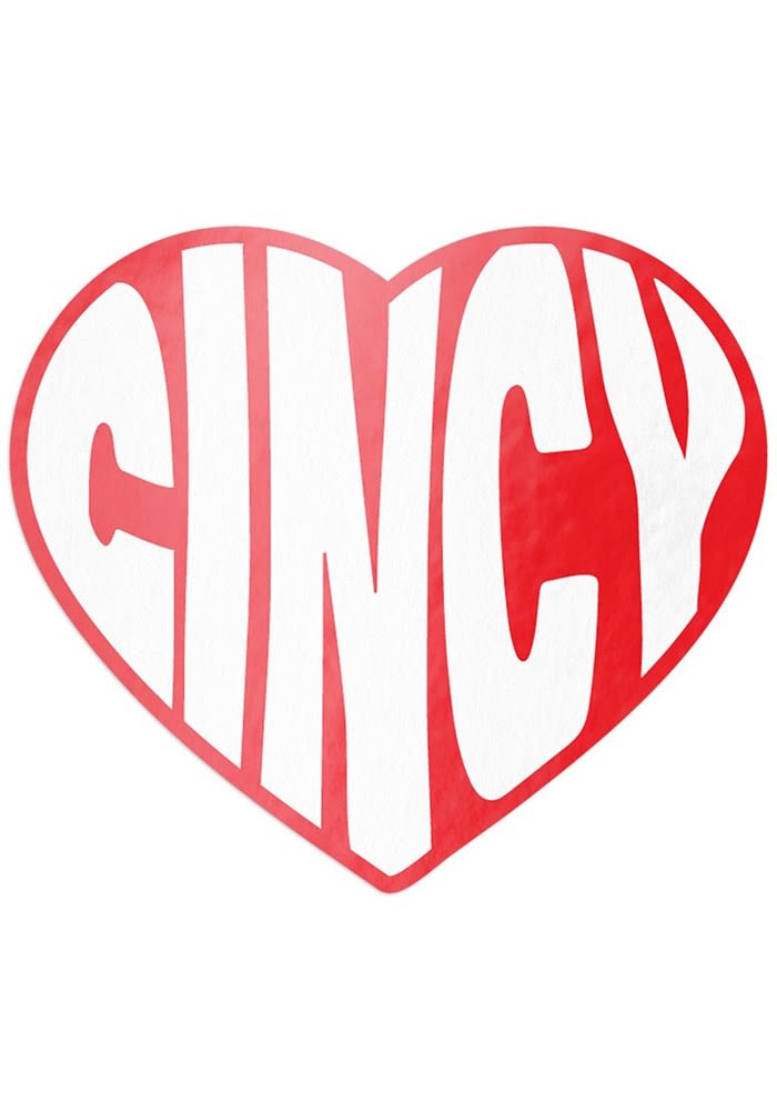 Cincinnati Souvenir | Cincinnati Stickers Red Heart - 8590043