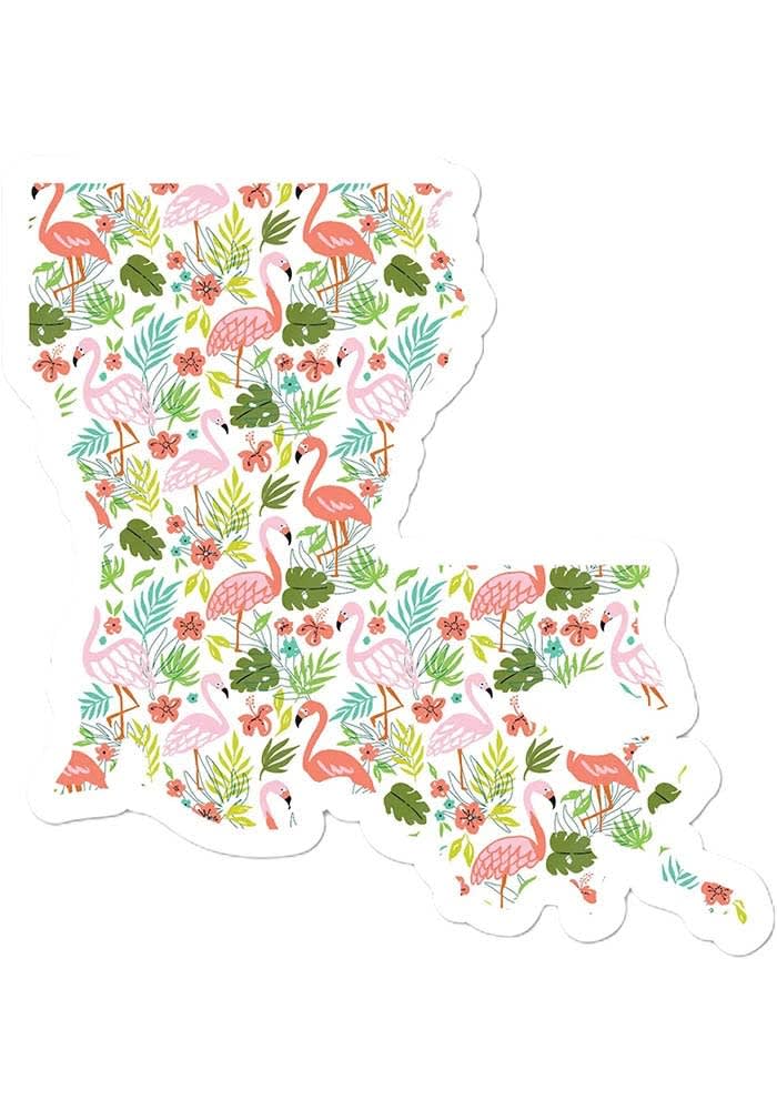 Louisiana Souvenir | Louisiana Stickers BLUE Floral Cheetah - 8590064