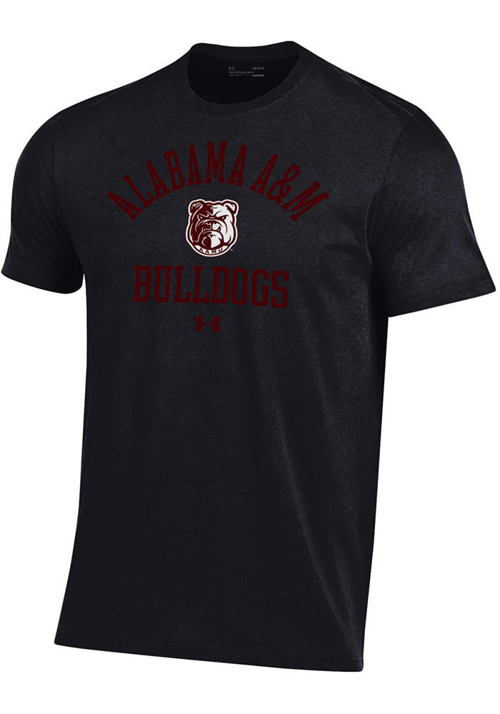 Under Armour Alabama A&M Bulldogs BLACK Arched Performance Short Sleeve ...