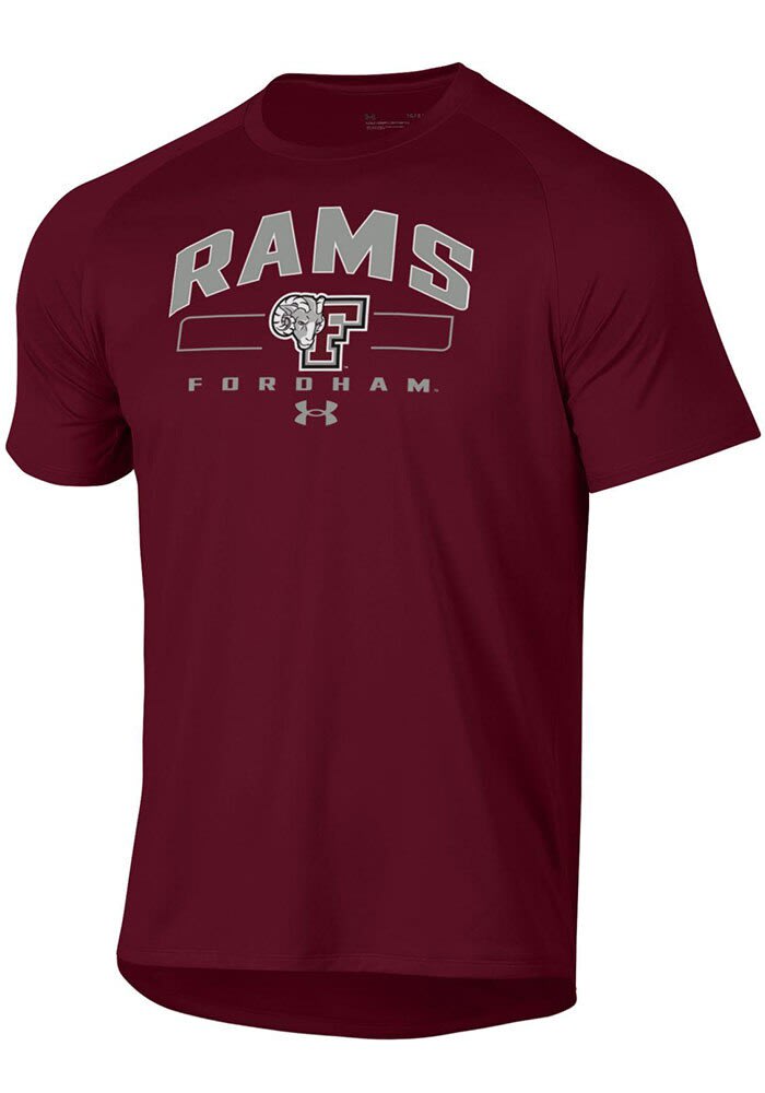 Under Armour Fordham Rams Tech Short Sleeve T Shirt - MAROON