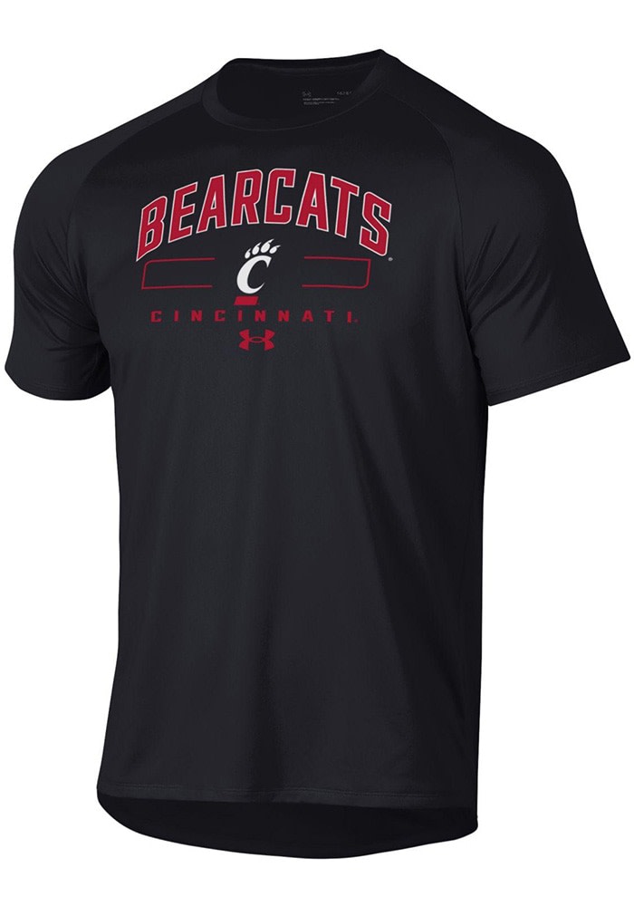 Under Armour Cincinnati Bearcats BLACK Tech Short Sleeve T Shirt - 86330870