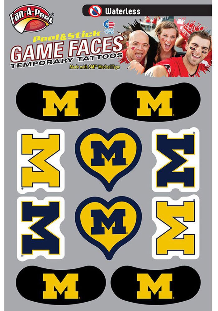 Michigan Wolverines BLUE Waterless Tattoo - 8640113
