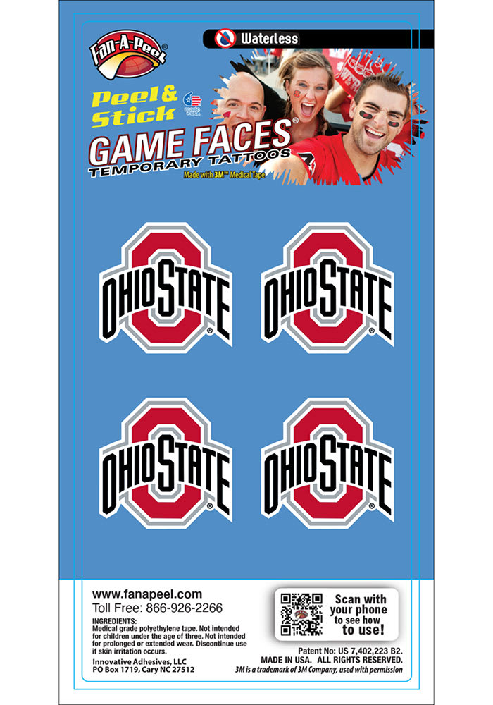 Ohio State Buckeyes Red O Logo Tattoo - 8640161